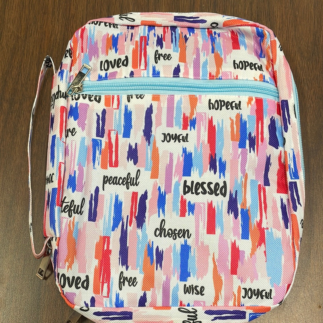 Words of Encouragement Bible Cover — Barlow Blue