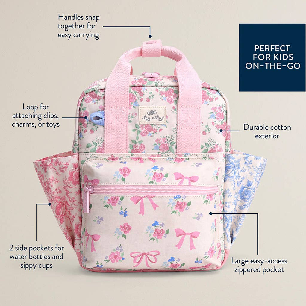 Itzy Bitzy Backpack: Strawberries & Cream — Barlow Blue