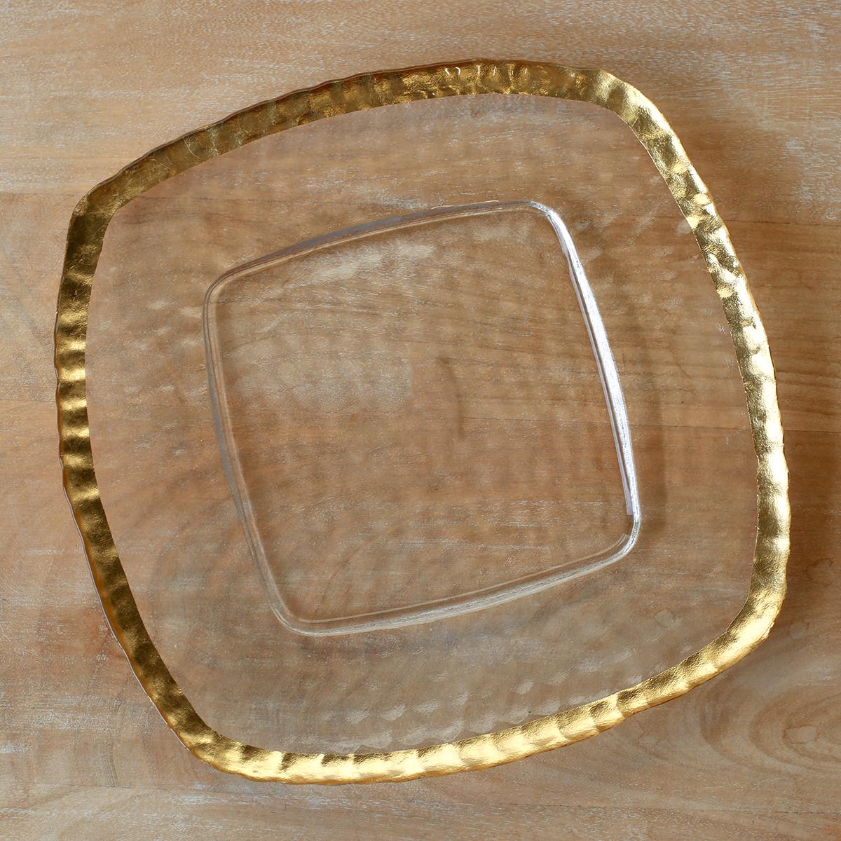 Palmer Textured Glass Plate — Barlow Blue