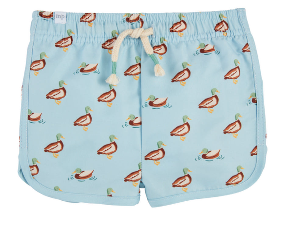 Toddler Duck Swim Trunks by MudPie — Barlow Blue