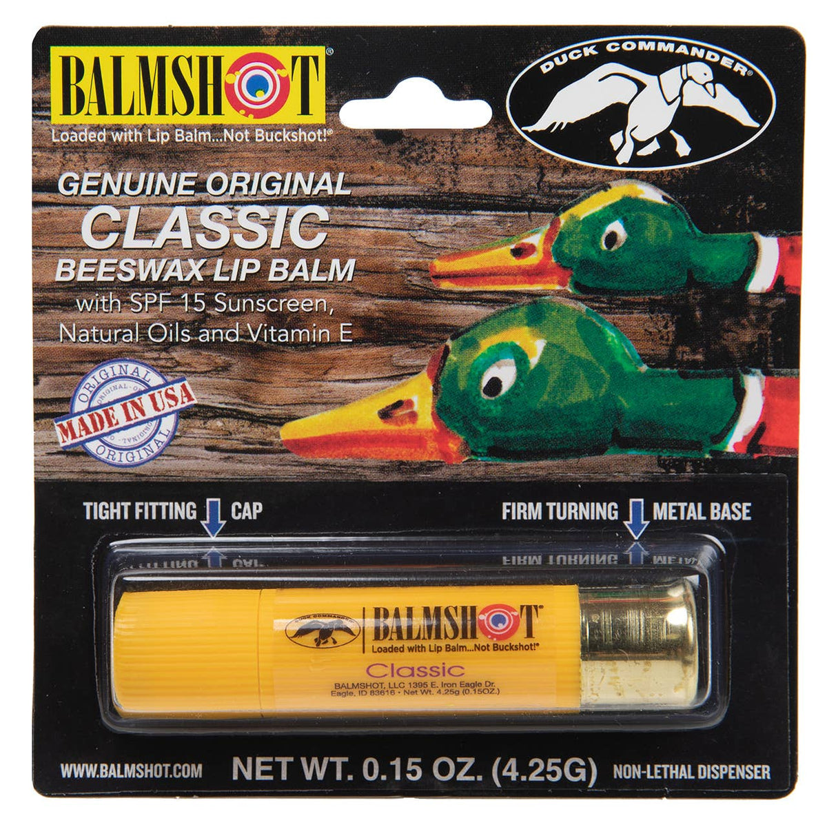 Balmshot & Duck Commander Beeswax SPF Lip Balm in a Bullet — Barlow Blue
