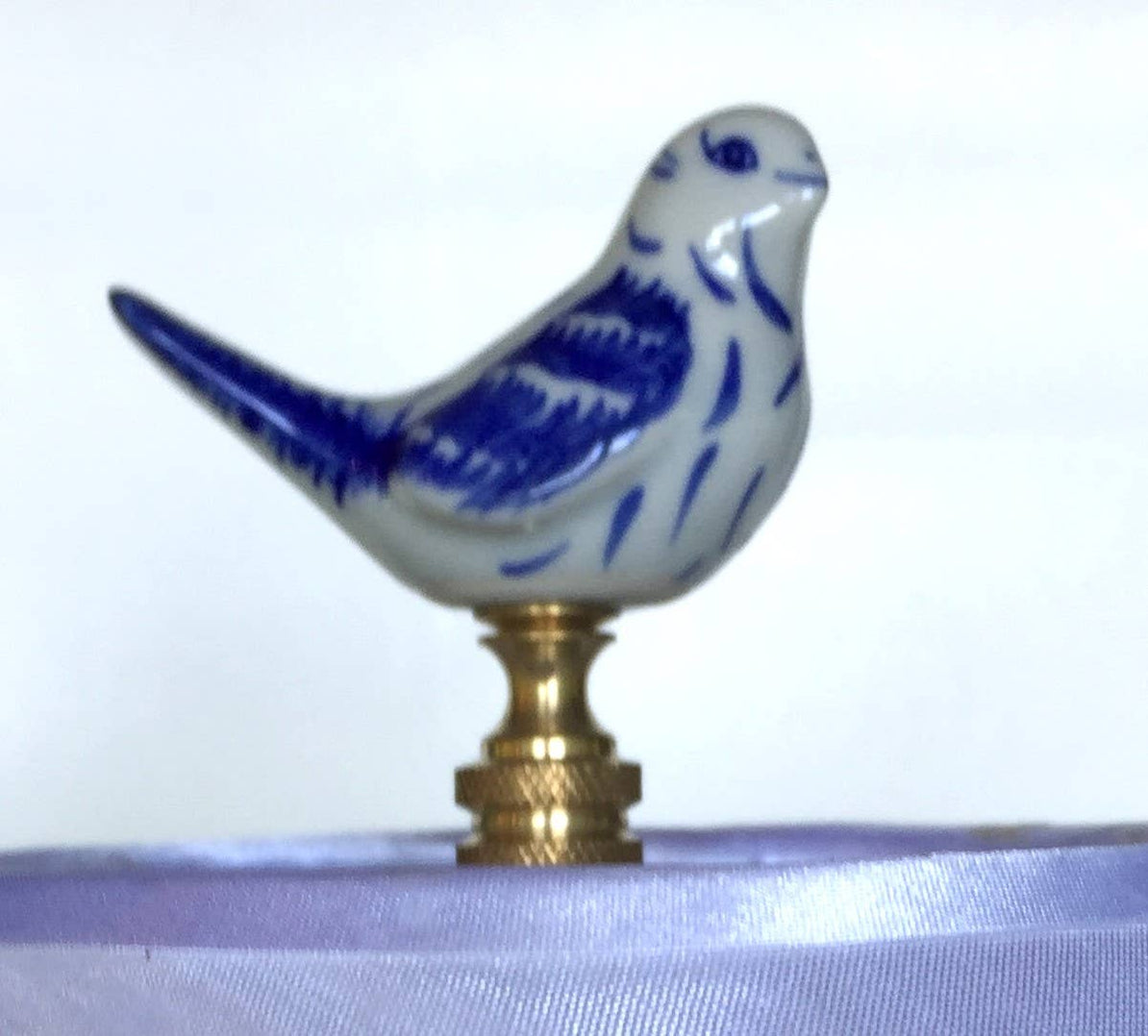 Blue & White Lamp Finial, Song Bird — Barlow Blue
