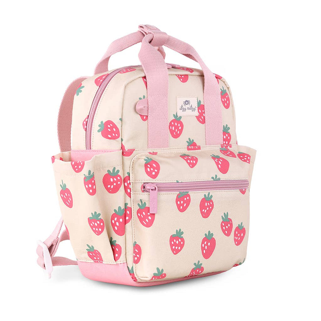 Itzy Bitzy Backpack: Strawberries & Cream — Barlow Blue