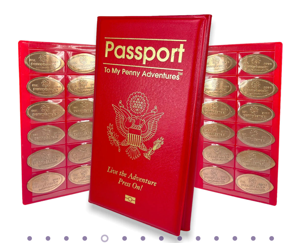 Penny Passport Collector Book for Pressed Pennies — Barlow Blue