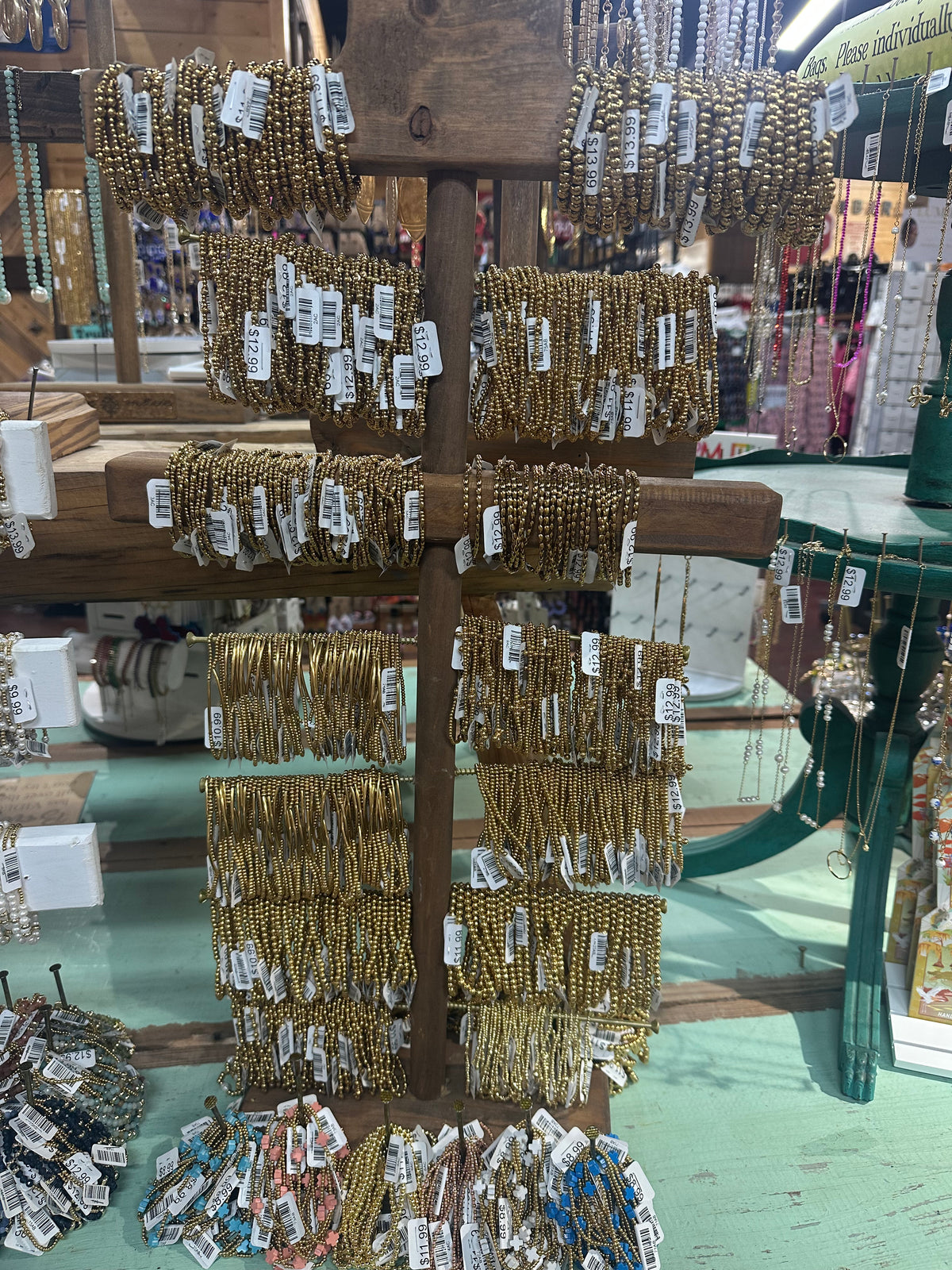 High Quality Gold Bead Bracelets. Multiple Styles & Patterns. Perfect — Barlow Blue