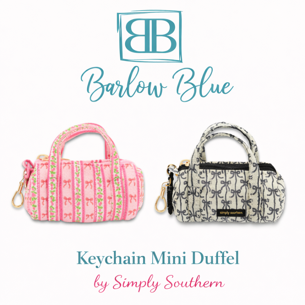 Simply Southern Keychain Mini Duffle Bag — Barlow Blue