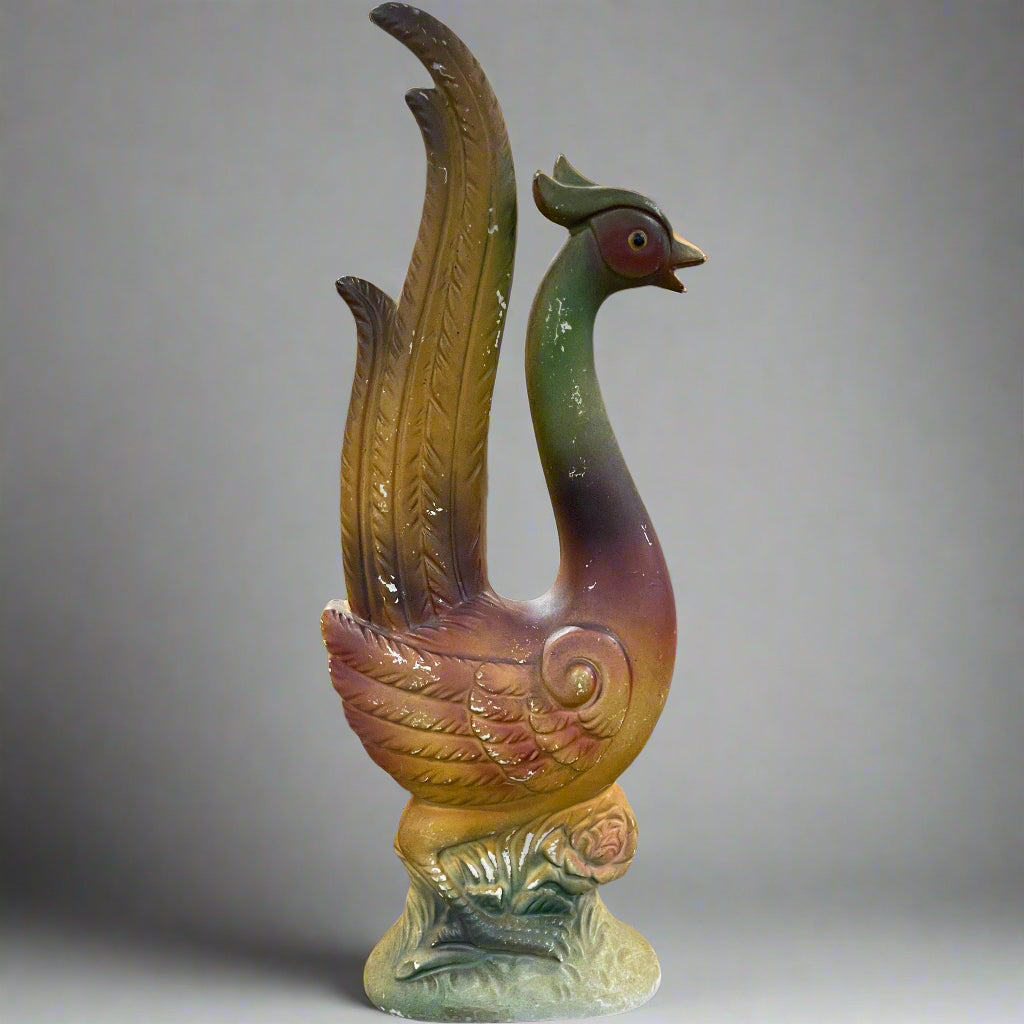 Vintage Mid-Century Ceramic Phoenix Figurine – Gradient Glaze Finish ...