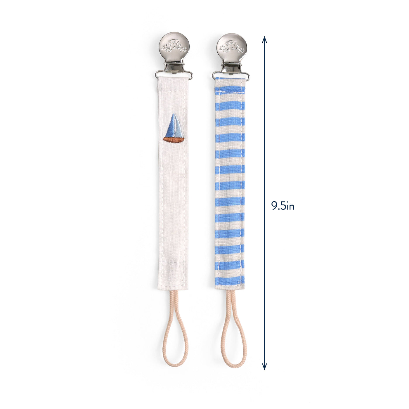 Itzy Clip™ - Fabric Pacifier Strap: Nautical — Barlow Blue