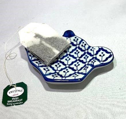 Blue & White Tea Bag Holder, Trinket Tray, etc. Pineapple Design ...