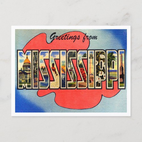 Mississippi Souvenir Post Cards — Barlow Blue
