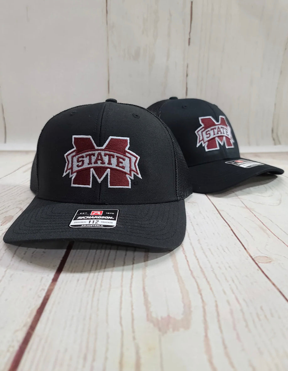 MSU M State Logo Hat - Black — Barlow Blue