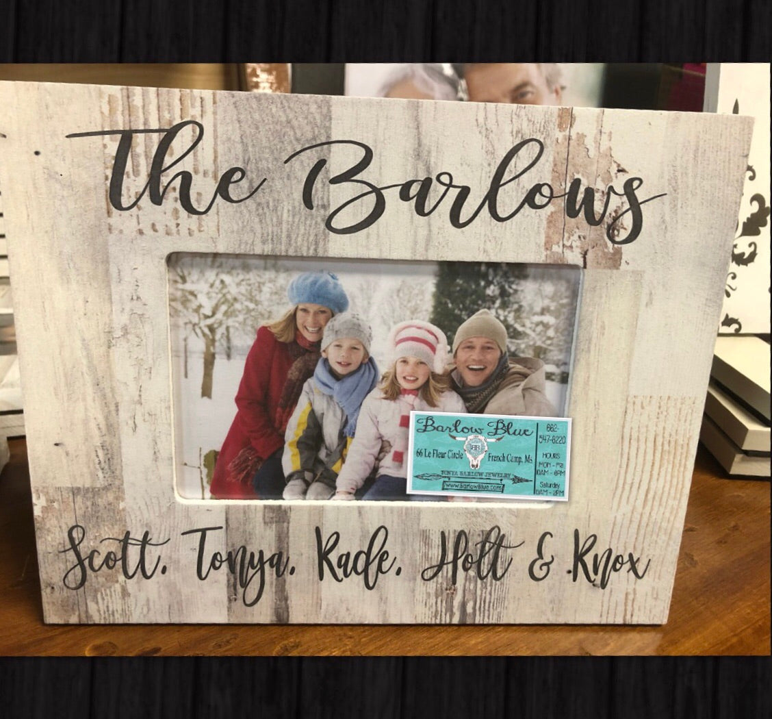 Personalized Picture Frame — Barlow Blue